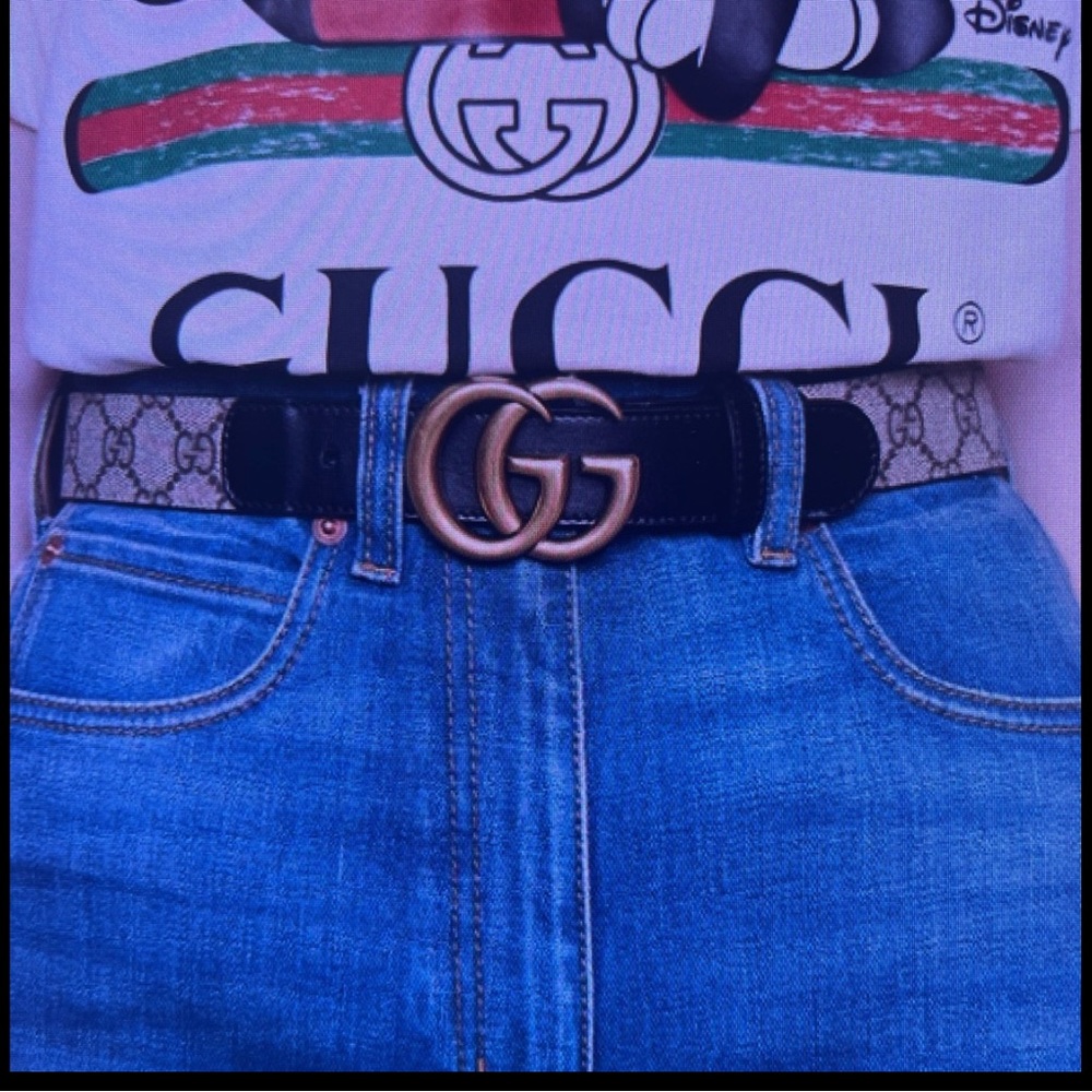 Gucci Authentic Iconic Belt! Black Leather Size 80/32 - Gem